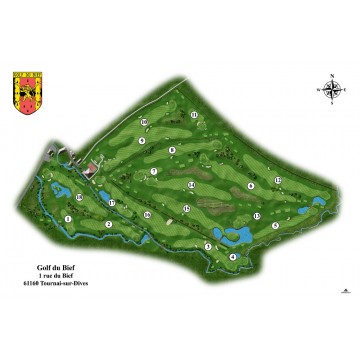 Dessin et plan général de parcours de golf en 2D